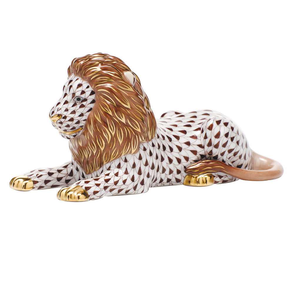 Herend Chocolate Lion Figurine
